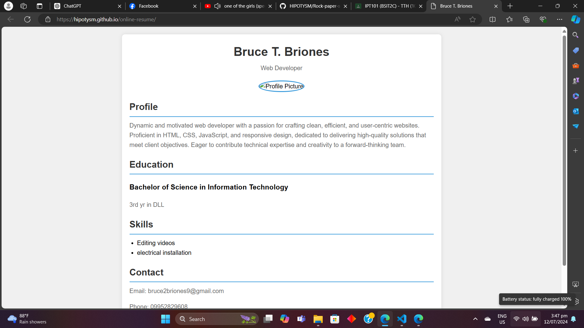 Bruce T. Briones Portfolio